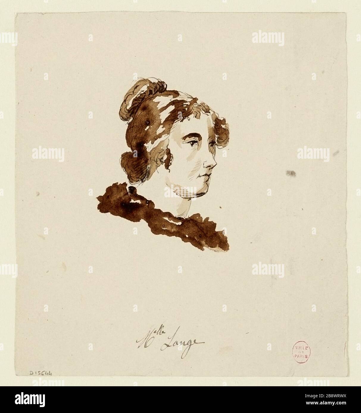 Portrait of actress Anne Françoise Elizabeth Lange (1772-1825 Stock ...