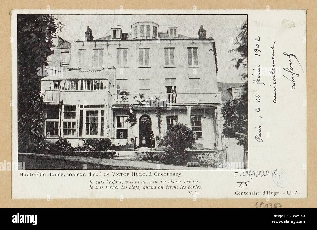 Hautevilel House, exile home of Victor Hugo, Guernsey Stock Photo - Alamy