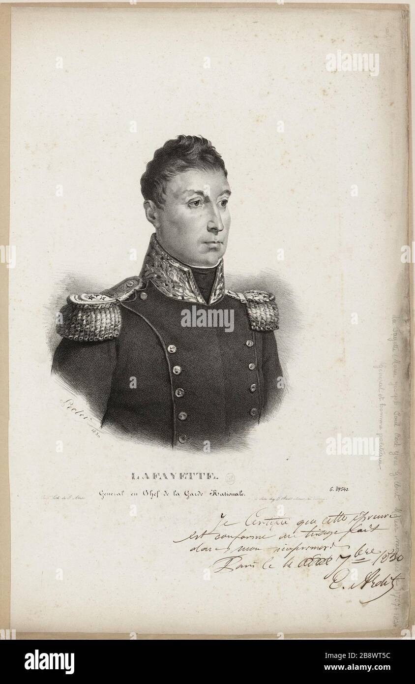Lafayette / Commander in Chief of the National Brigade Stock Photo - Alamy