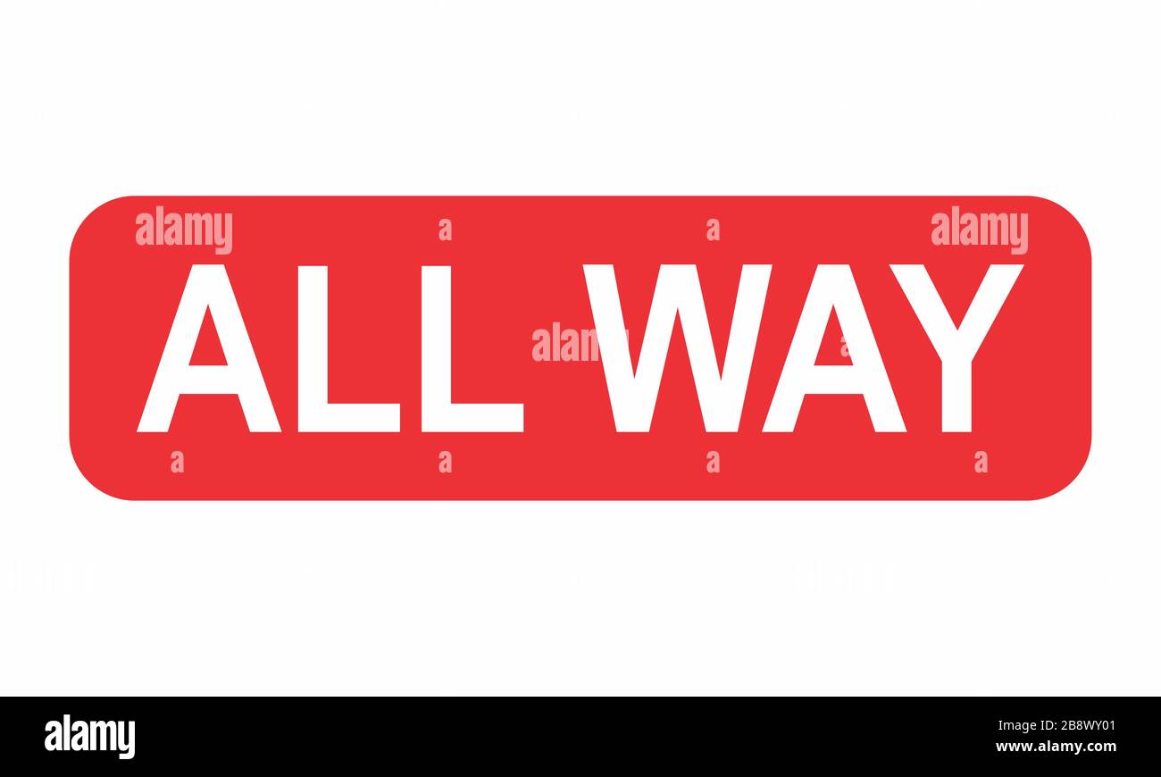 All Way Sign Stock Vector Image & Art - Alamy