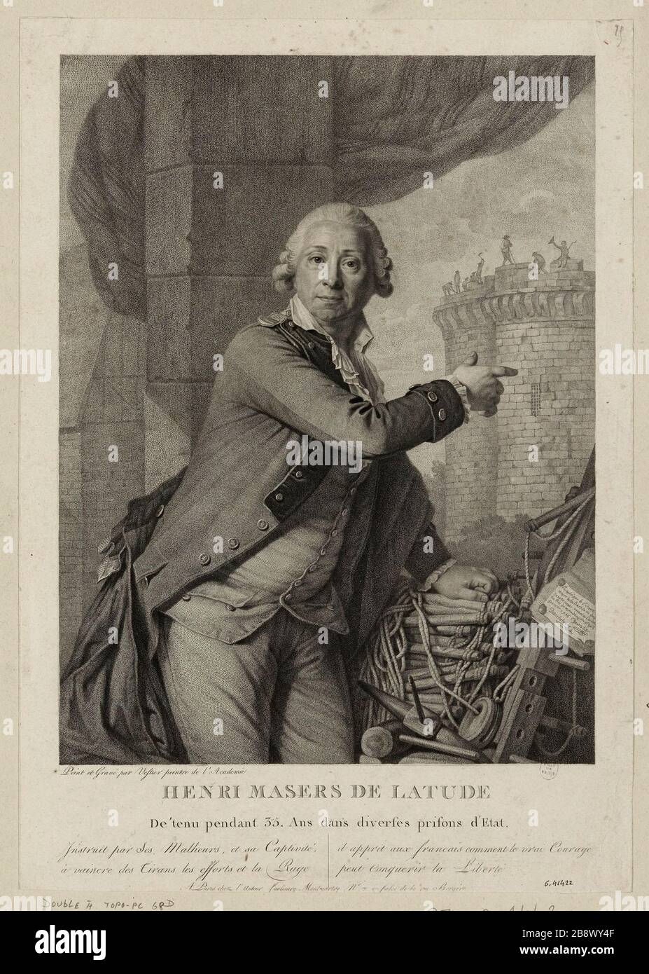 Henri Masers Latude / Detainee 35. Years in various state prisons Stock ...