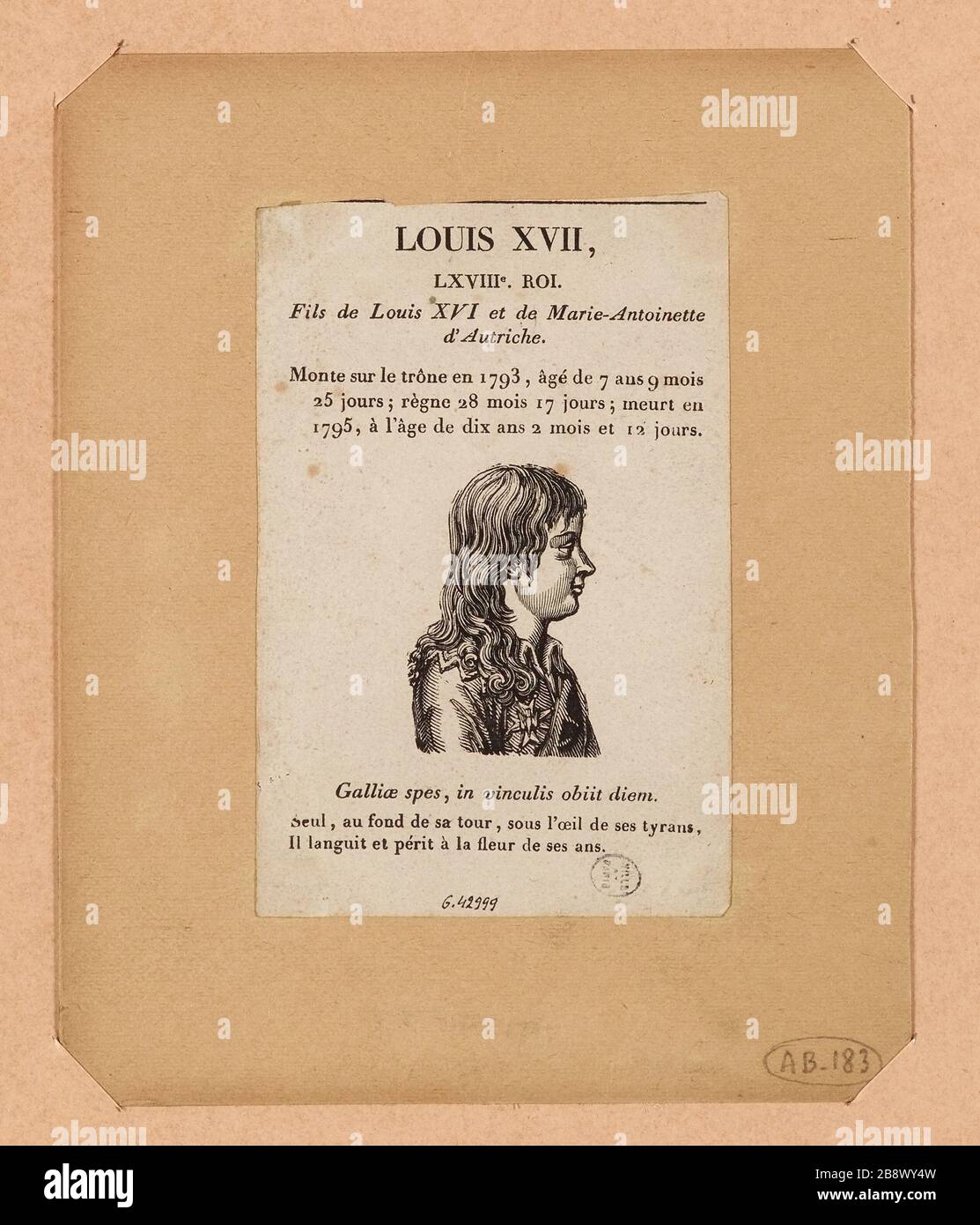 Louis XVII / LXVIII king Stock Photo - Alamy