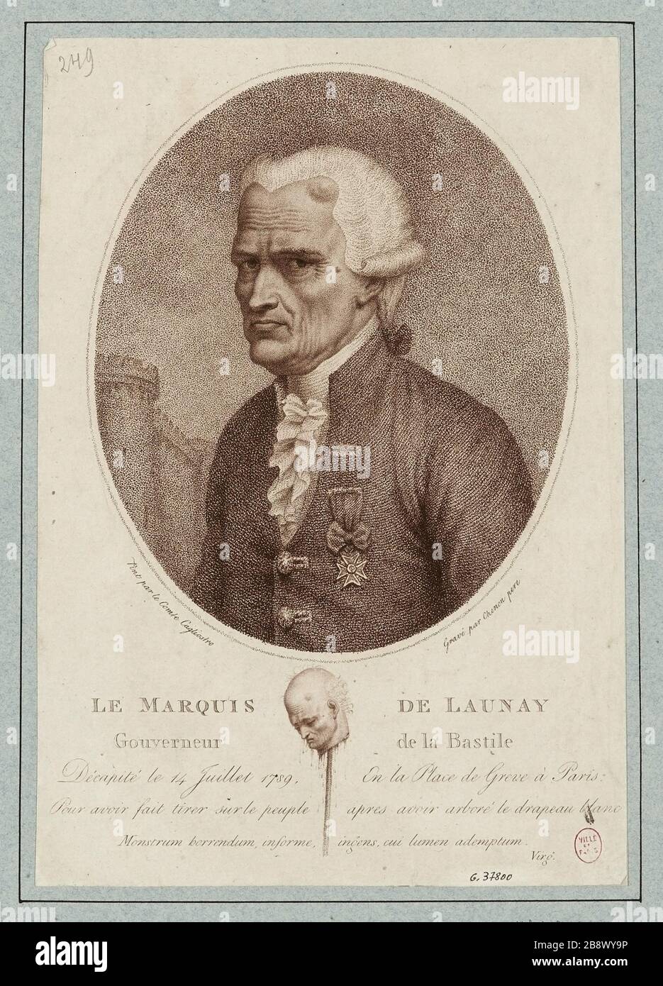 The Marquis de Launay / Governor of the Bastille Stock Photo - Alamy