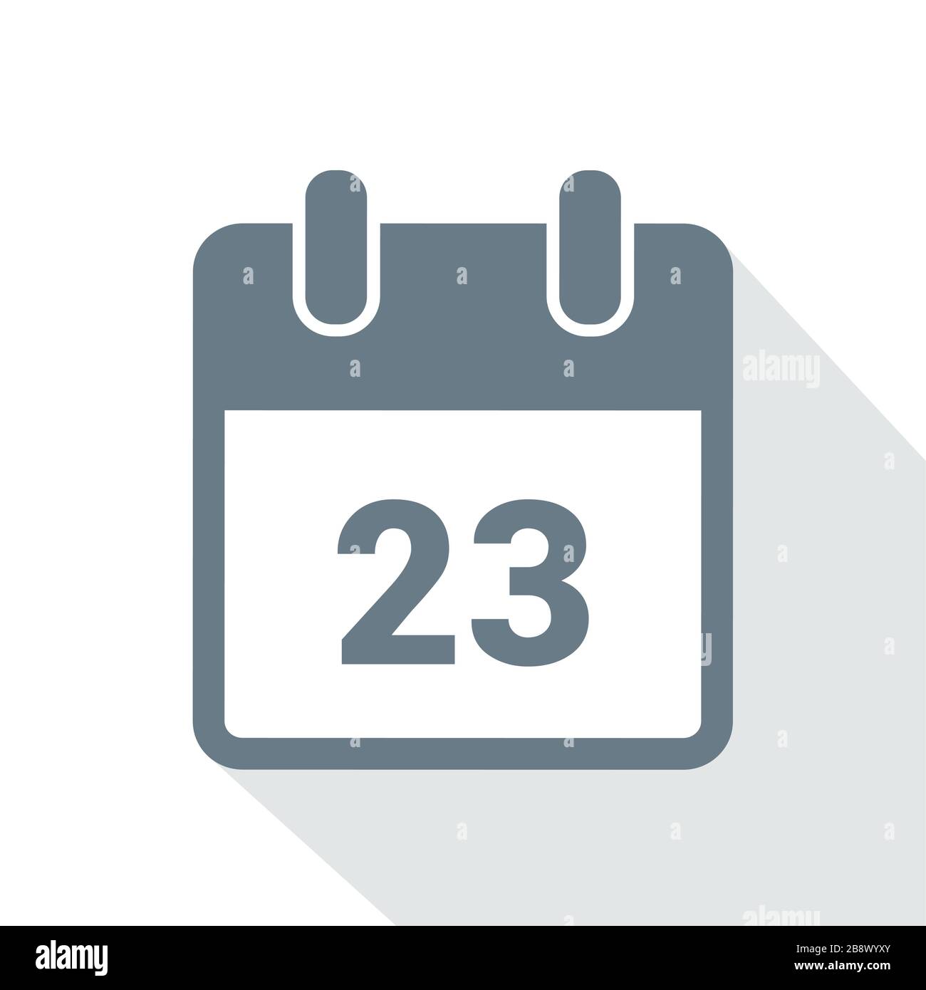 simple calendar icon 23 on white background vector illustration EPS10 ...