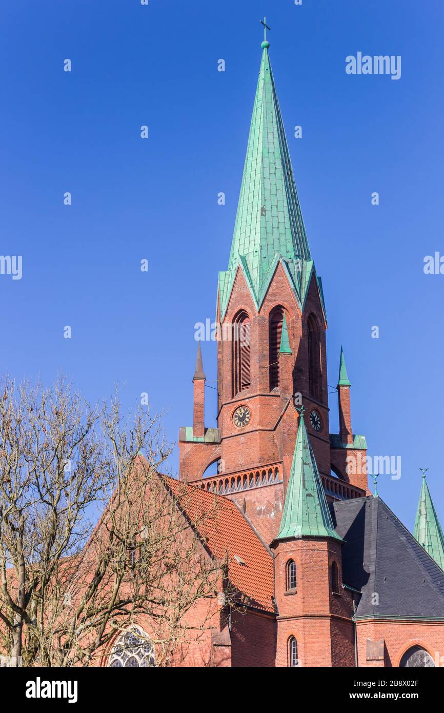Tower of the Christus and Garnison church in Wilhelmshaven, Germany ...