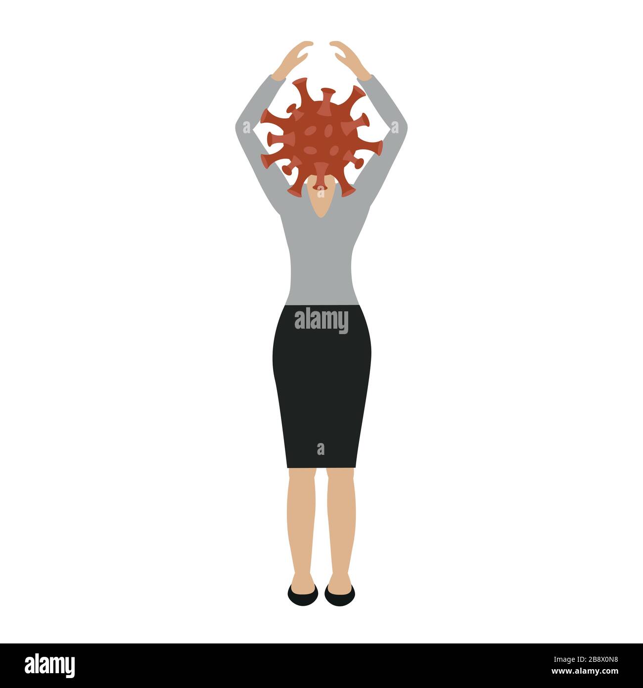 woman with virus head symbol vector illustration EPS10 Stock Vector ...