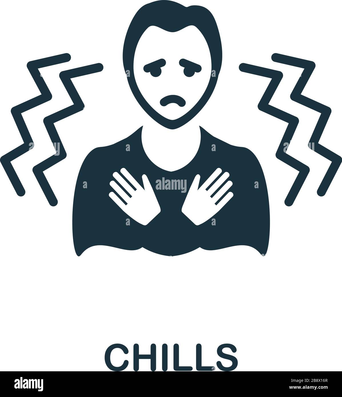 Chills icon. Simple illustration from coronavirus collection. Creative ...