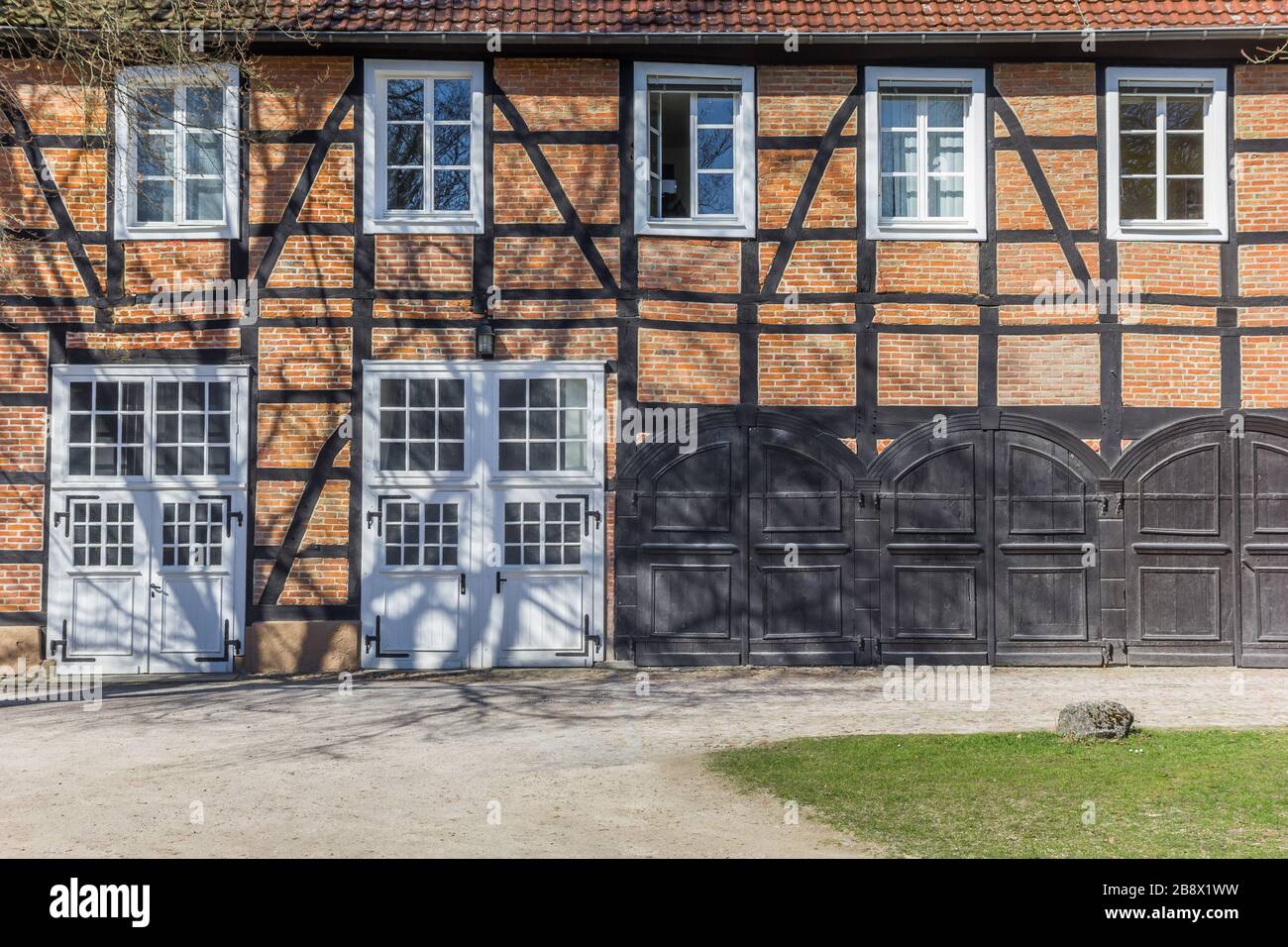 Door and windows in historic houses of Rheda, Germany Stock Photo - Alamy