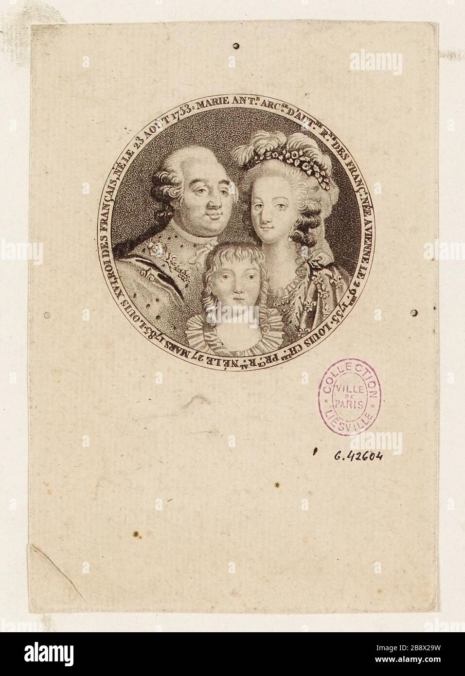 Louis XVI King of the French, born August 23, 1753 Marie Ant.e Arc.se ...