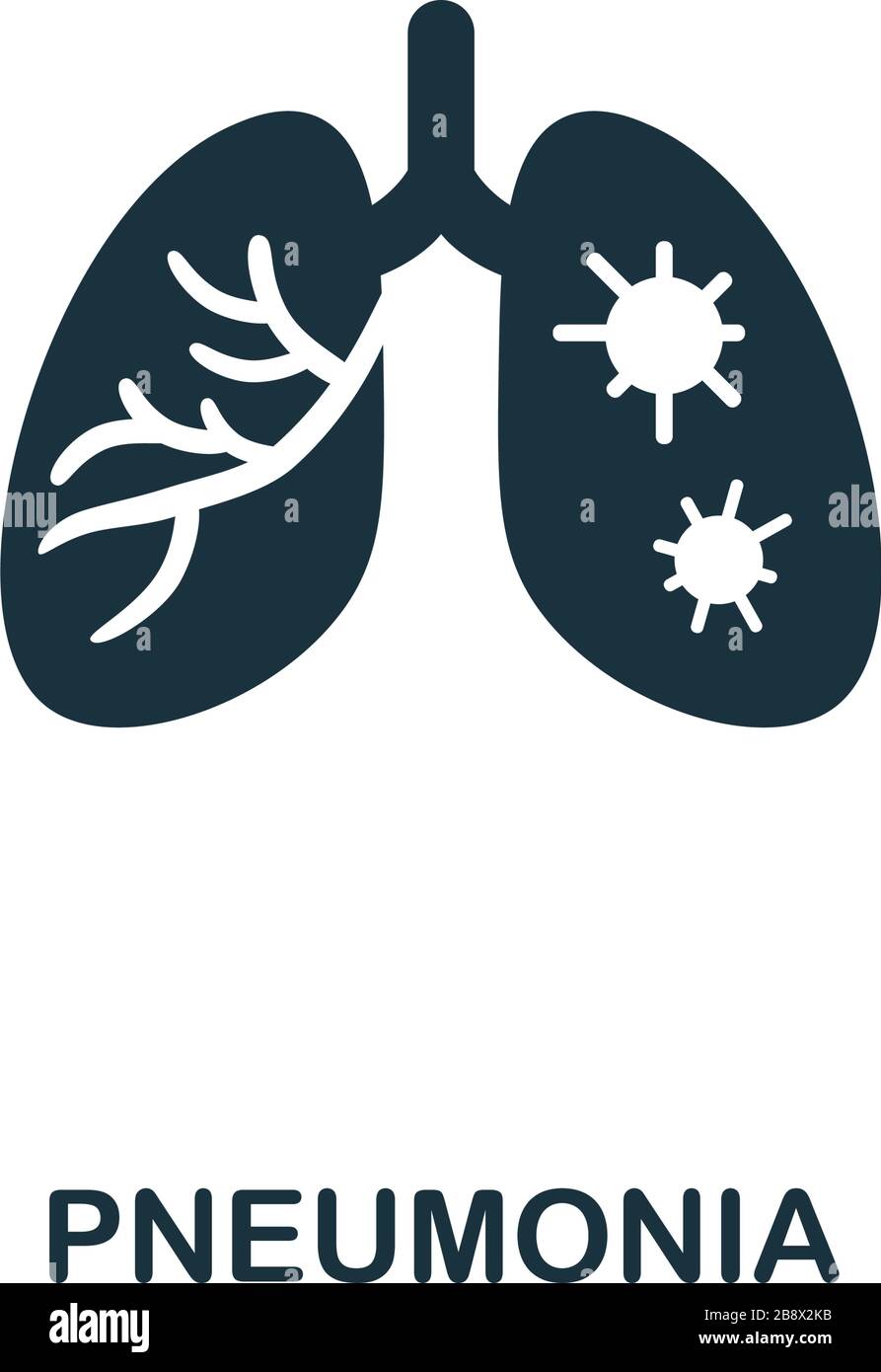 Pneumonia icon. Simple illustration from coronavirus collection ...