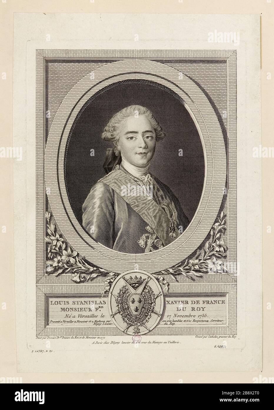 Louis Stanislas Xavier de France / Mr. F.re the King / Born in ...