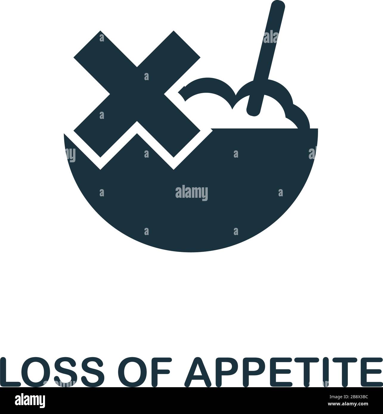 Loss Of Appetite icon. Simple illustration from coronavirus collection ...