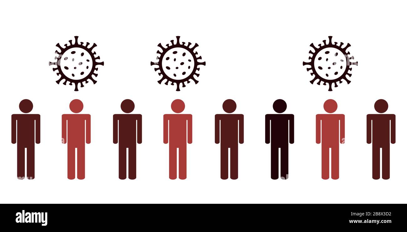 virus transmission risk of infection pictogram vector illustration ...