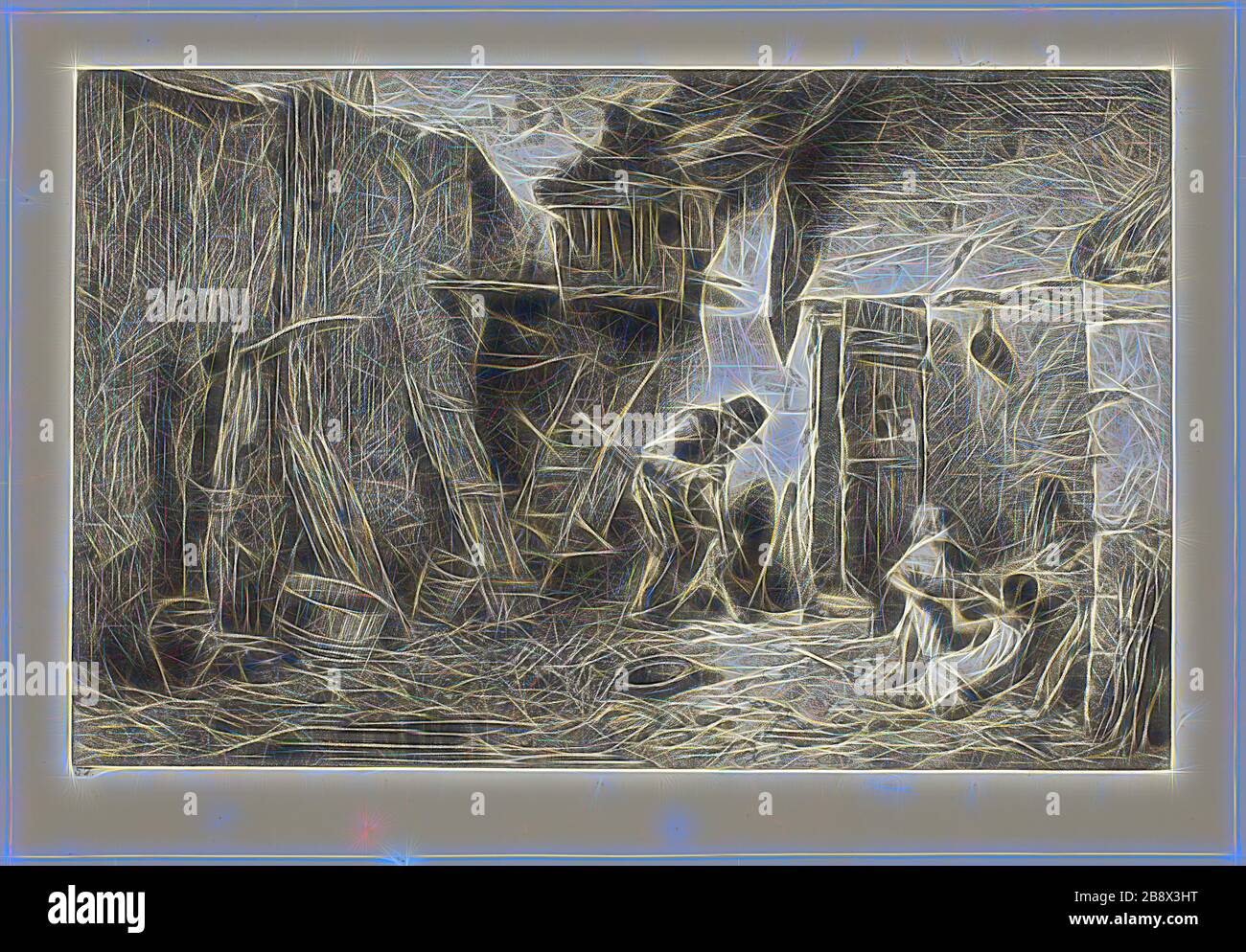 Courtyard, 1845, Charles Émile Jacque, French, 1813-1894, France ...