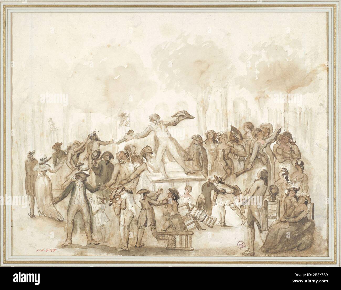 PARIS - Camille Desmoulins harangued CROWD AT THE PALACE ROYAL Anonyme ...