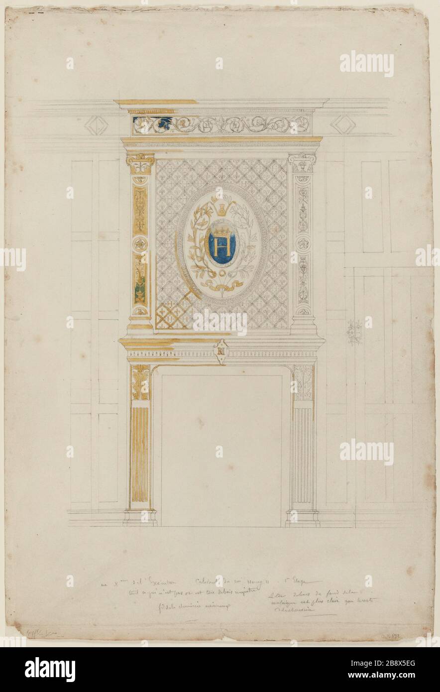 Chimney Project Henry II cabinet Stock Photo - Alamy