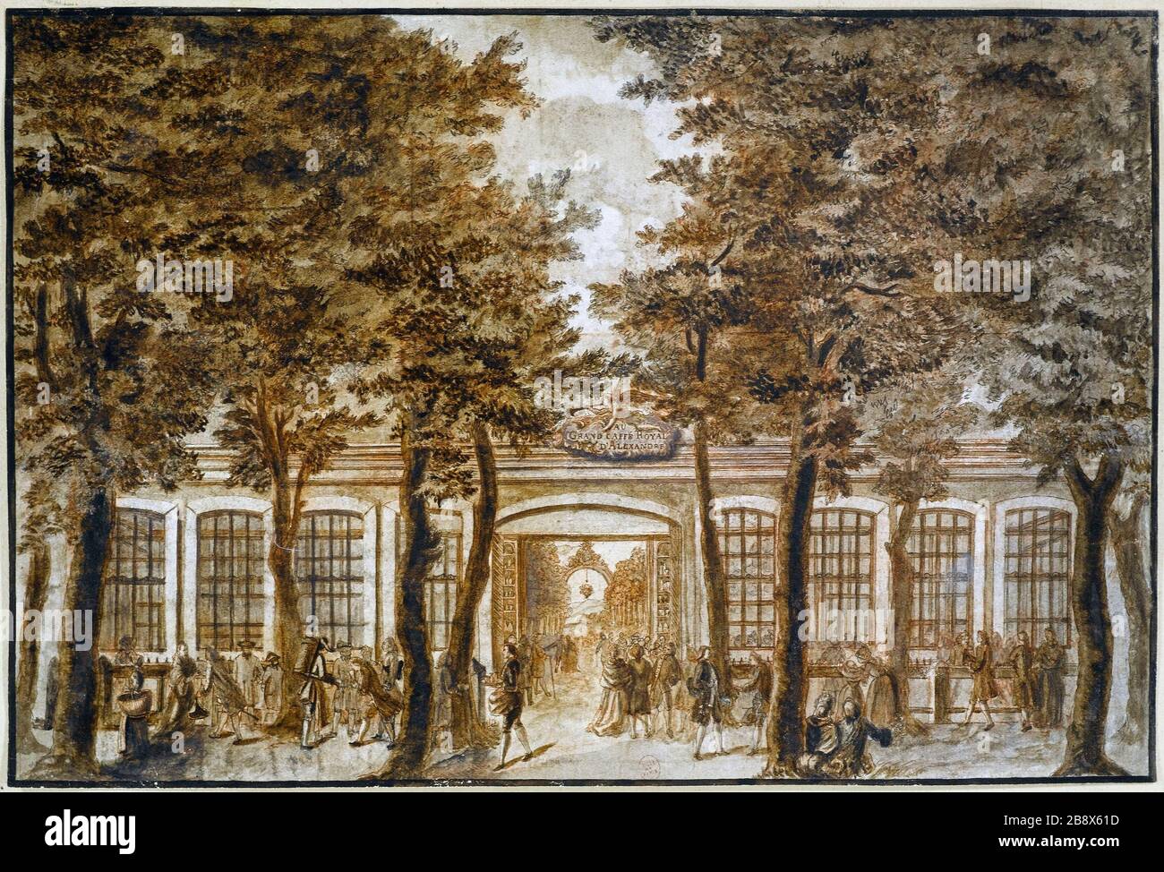 COFFEE ALEXANDER "Le café Alexandre". Dessin. Paris, musée Carnavalet ...