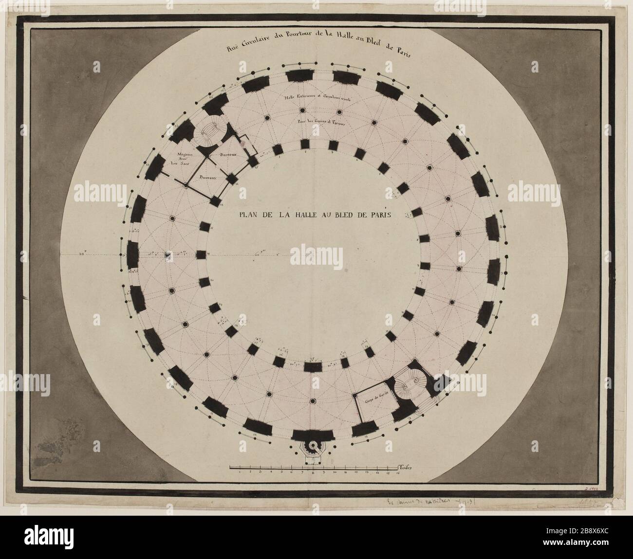 Map of the hall back home to Paris [front] Stock Photo - Alamy