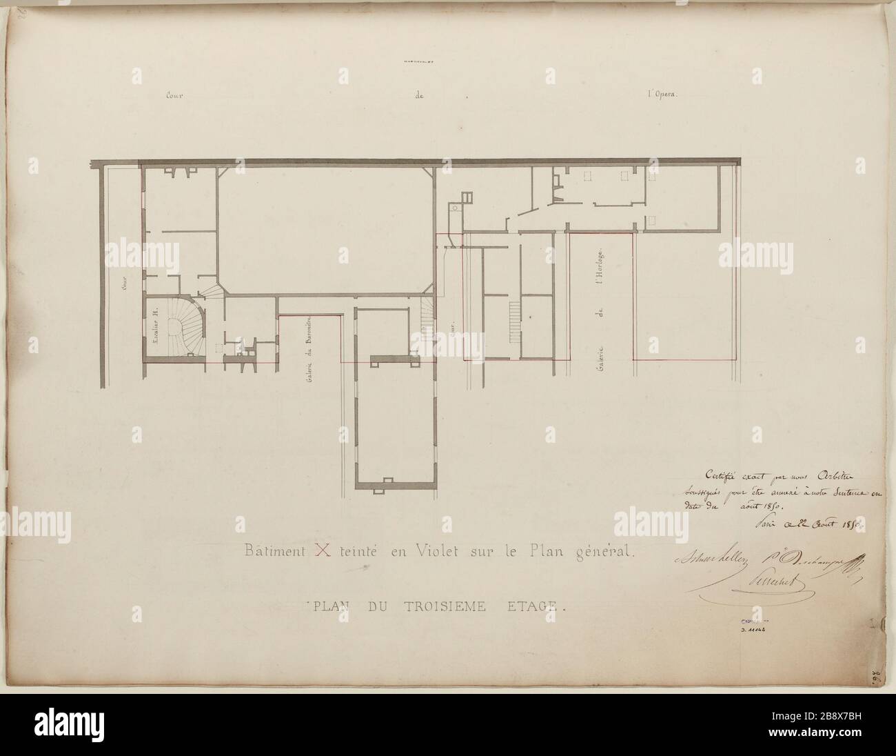 Map of the third floor. 26 Stock Photo - Alamy