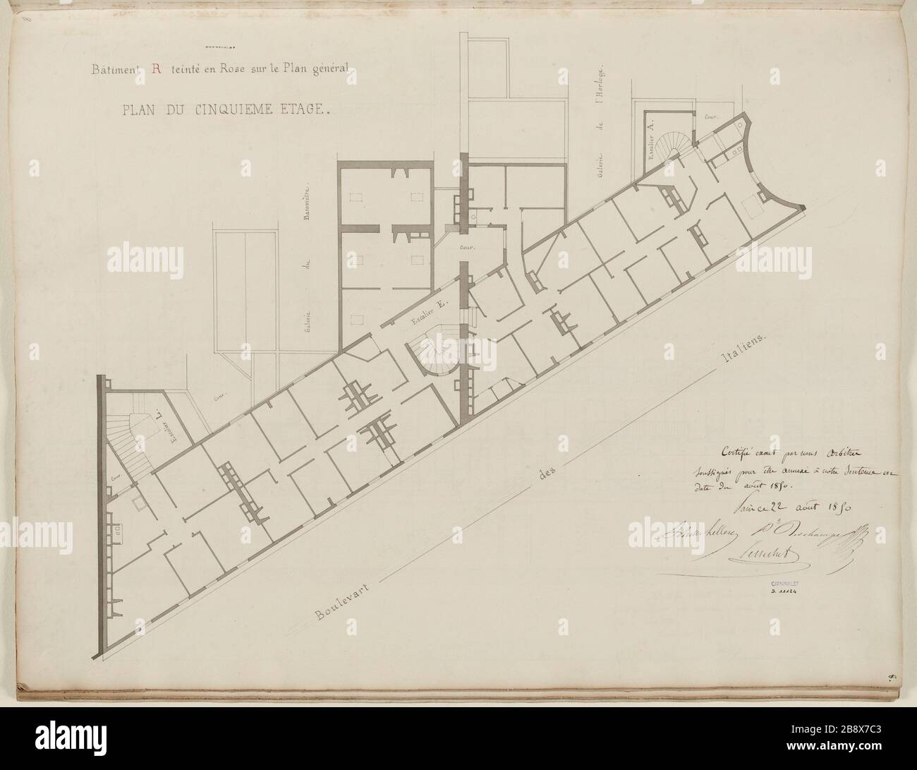 Plan of the fifth floor. 8 Stock Photo - Alamy