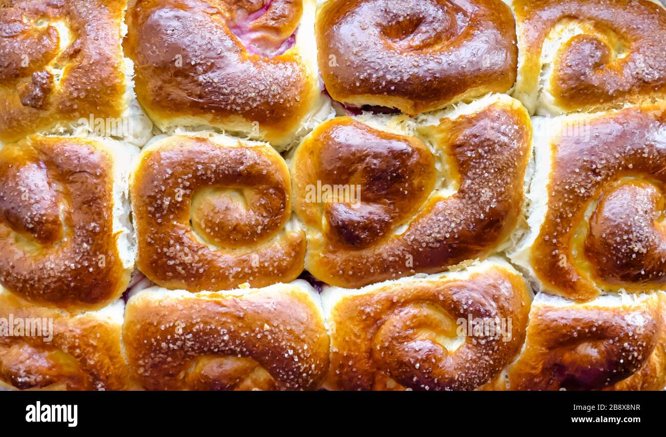 Homemade sweet buns Stock Photo - Alamy