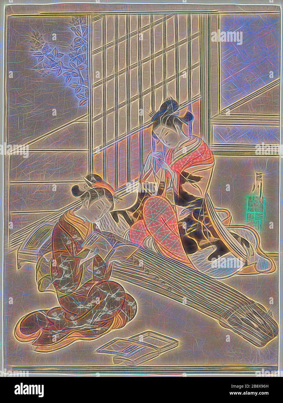 Descending Geese of the Koto Bridges (Kotoji no rakugan), from the ...