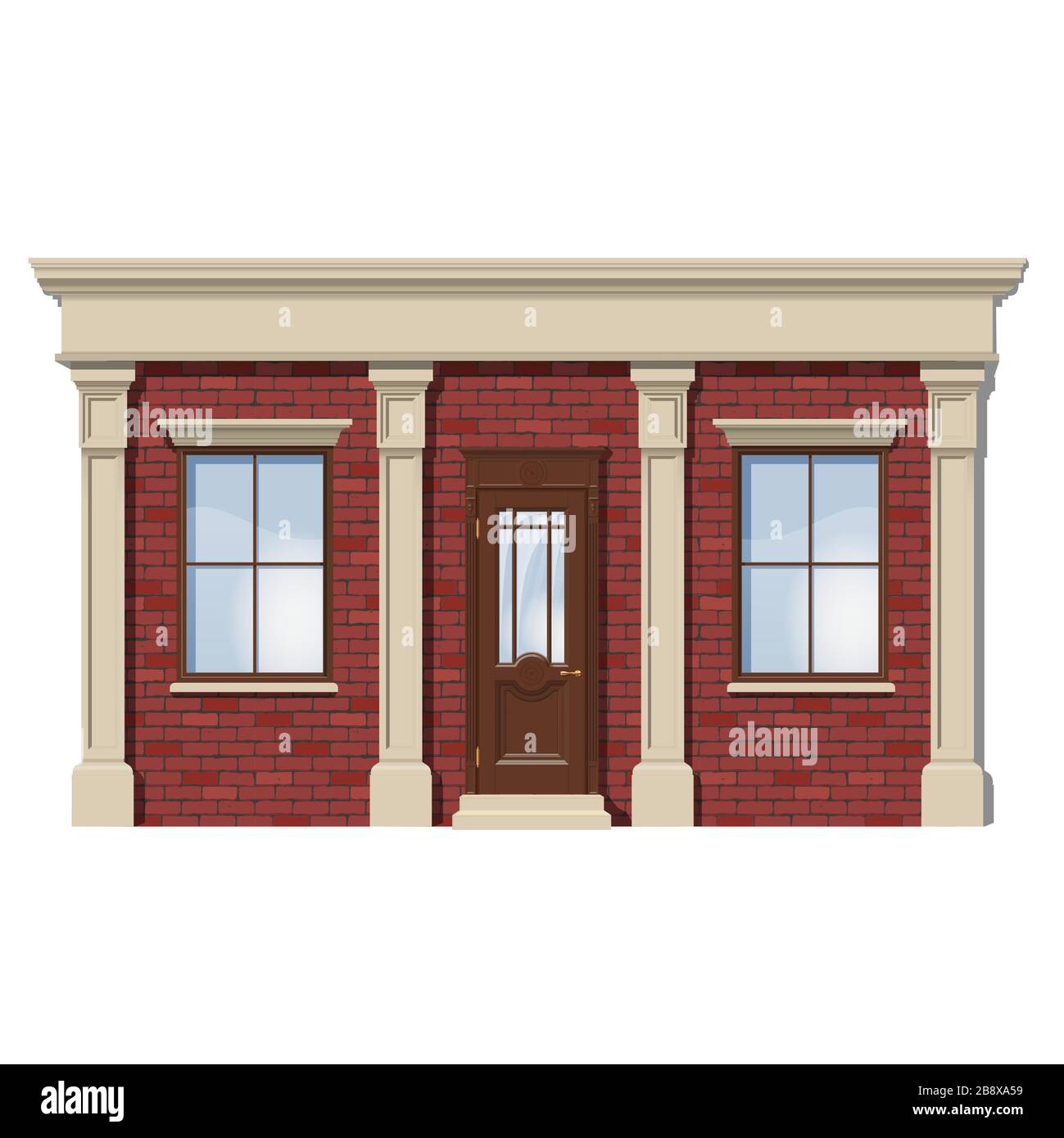 Old red brick modern Stock Vector Images - Alamy