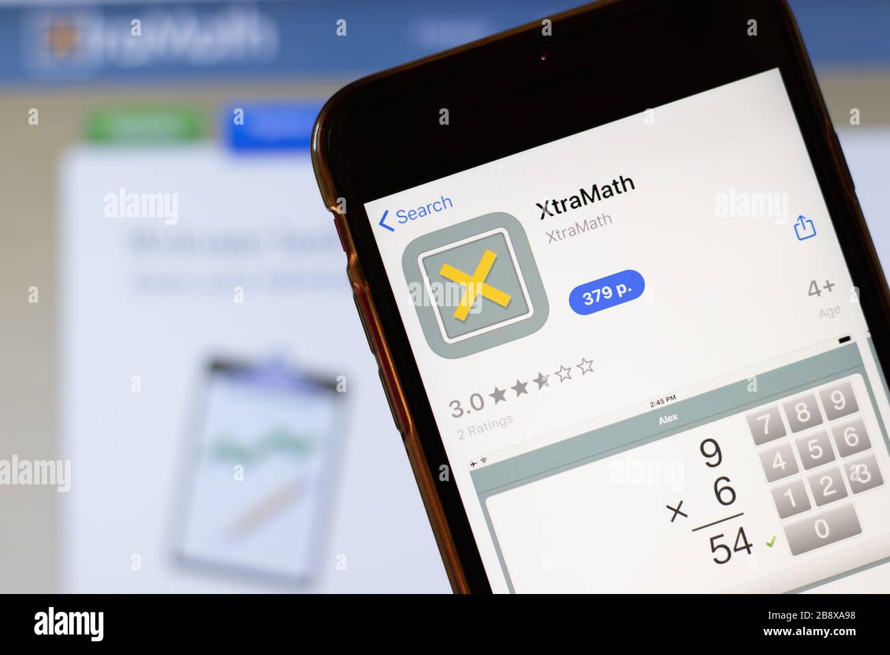 Los Angeles, California, USA - 24 March 2020: XtraMath app logo on ...