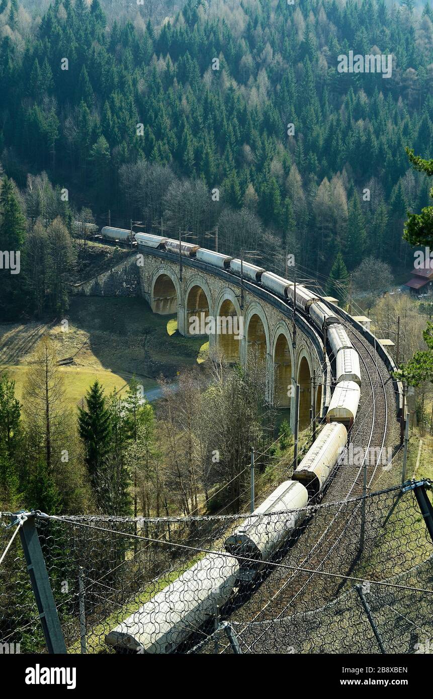 Austria, Semmering railway - oldest mountain railway of Europe and ...
