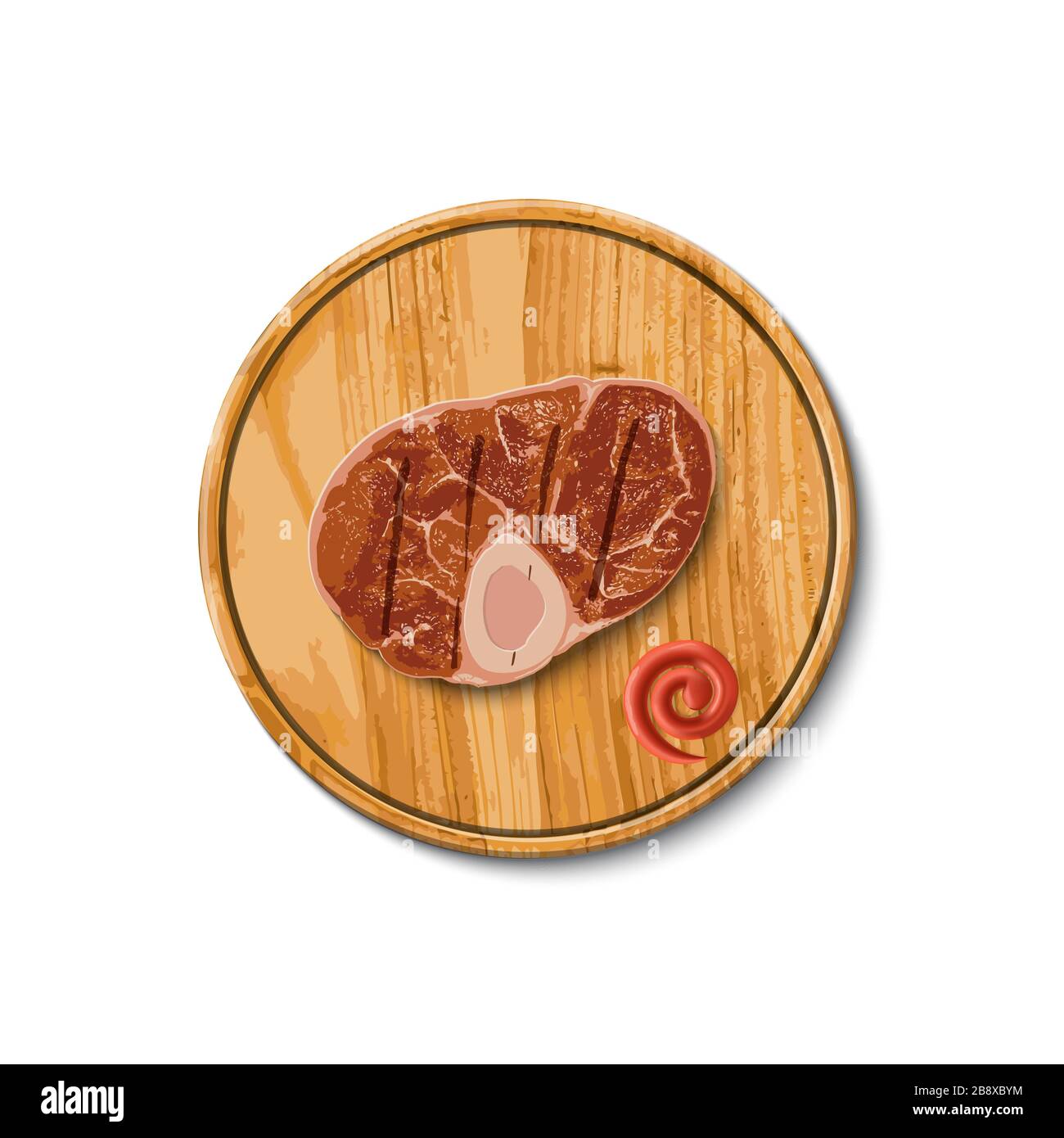 Beef fillet on cutting Stock Vector Images - Alamy