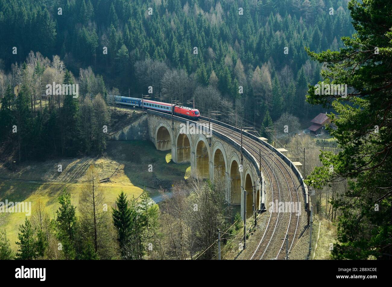Austria, Semmering railway - oldest mountain railway of Europe and ...