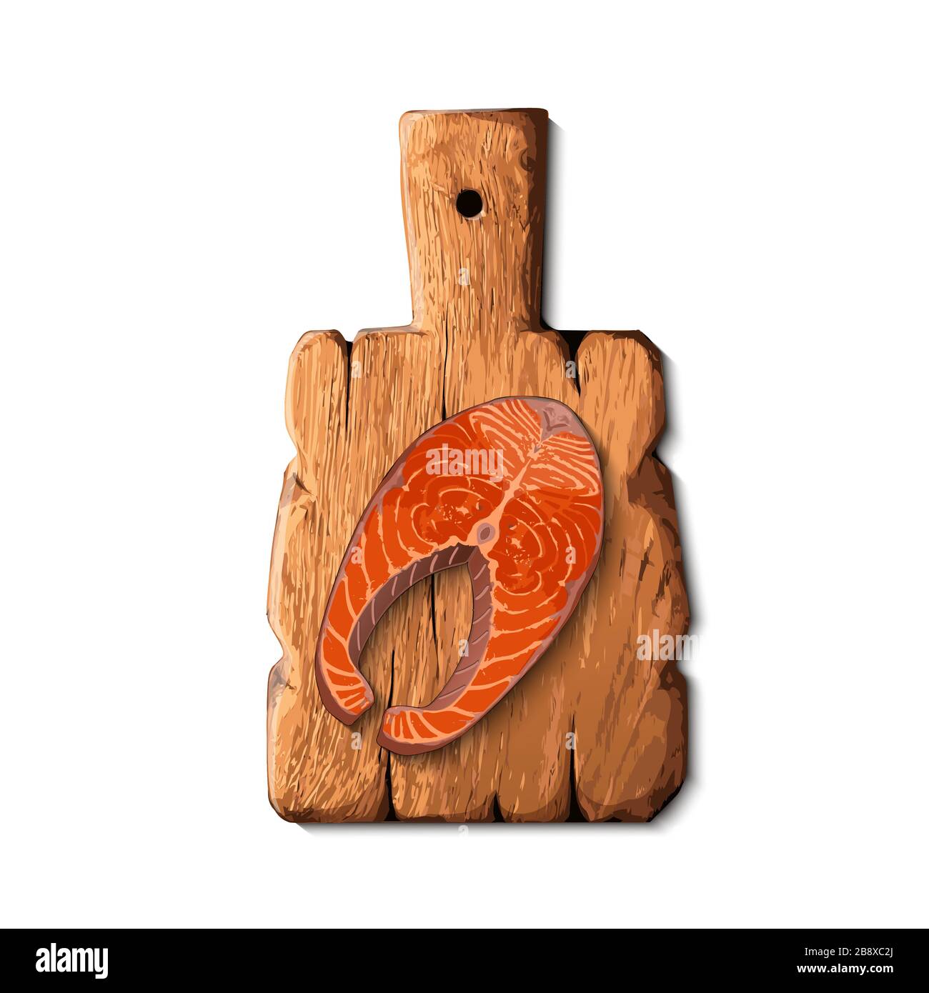 Salmon cutting Stock Vector Images - Alamy