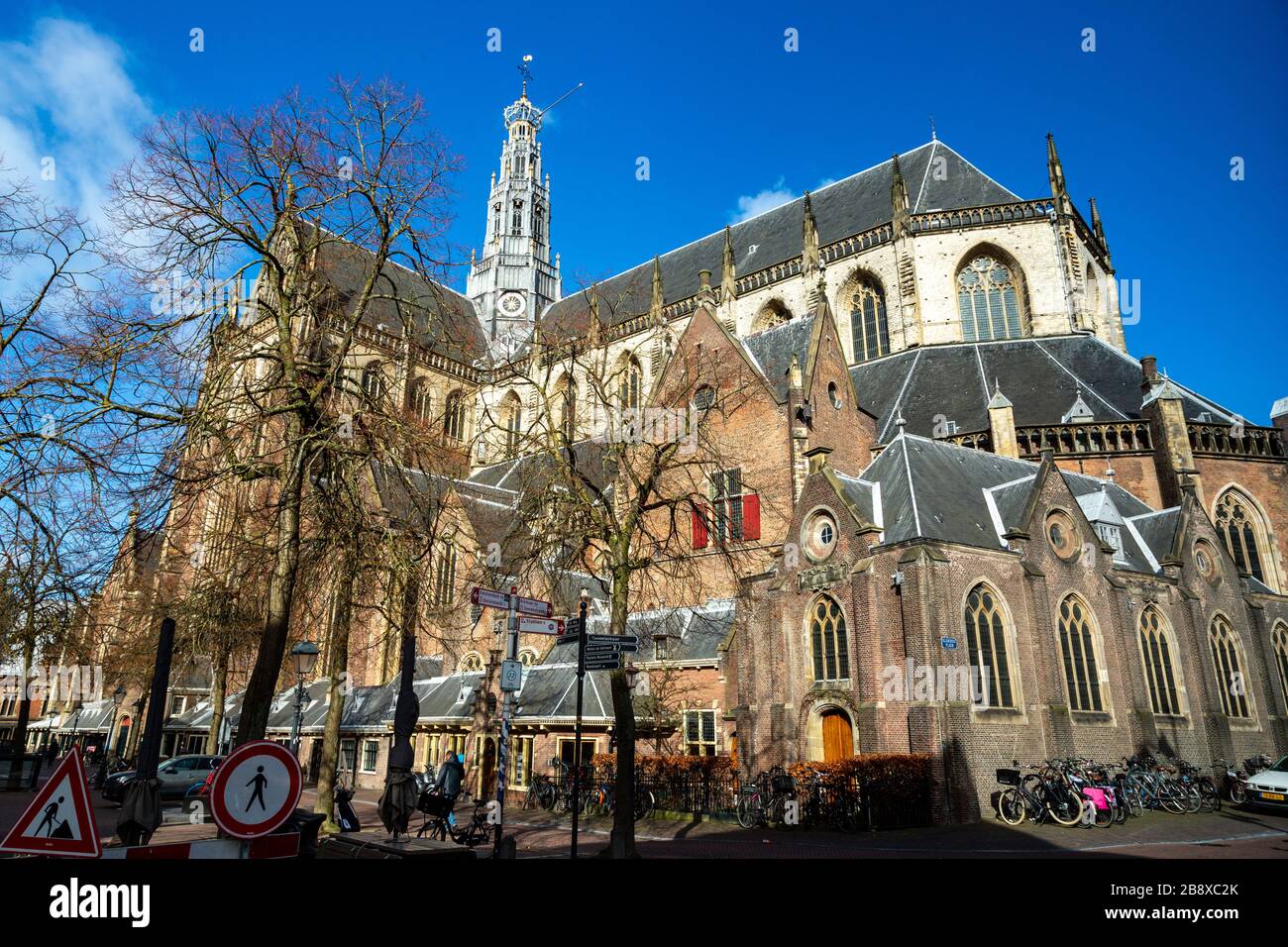 The great church (Grote Kerk) in the city of Haarlem has dominated the ...