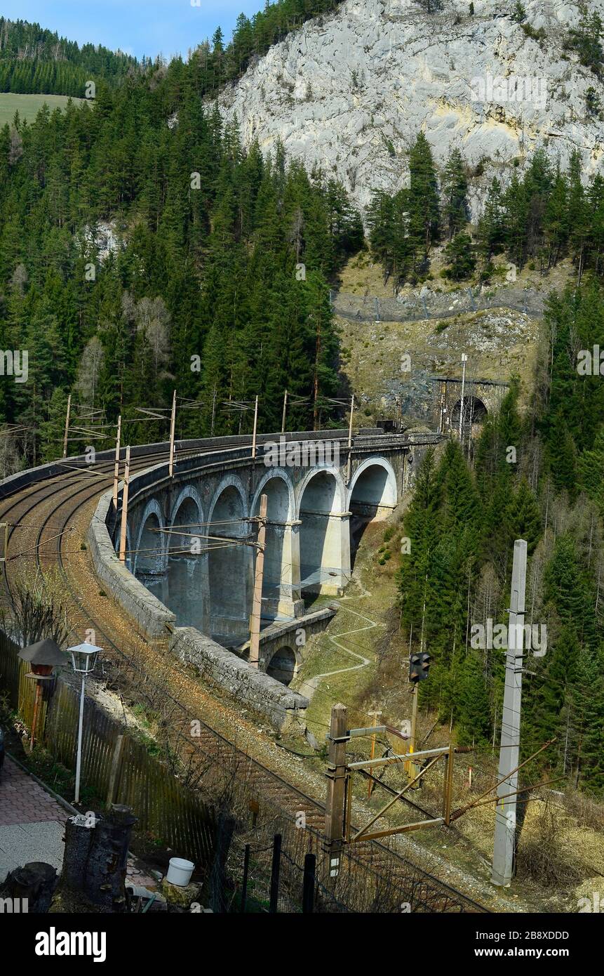 Austria, Semmering railway - oldest mountain railway of Europe and ...
