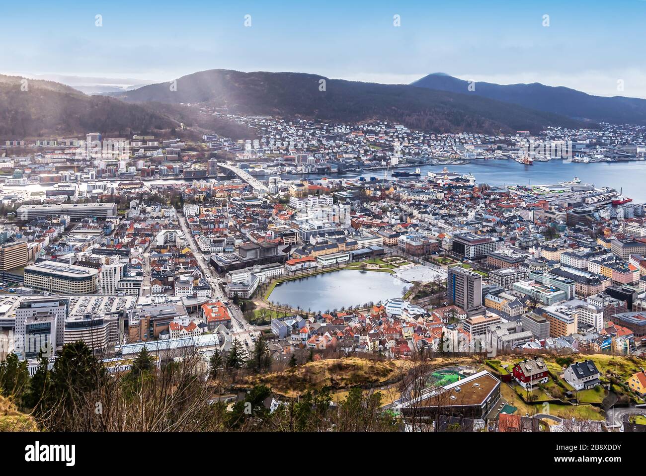 Aerial view of bergen hi-res stock photography and images - Alamy