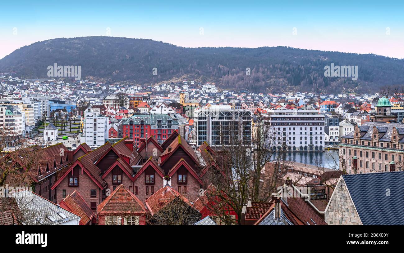 Norway bergen skyline panorama hi-res stock photography and images - Alamy