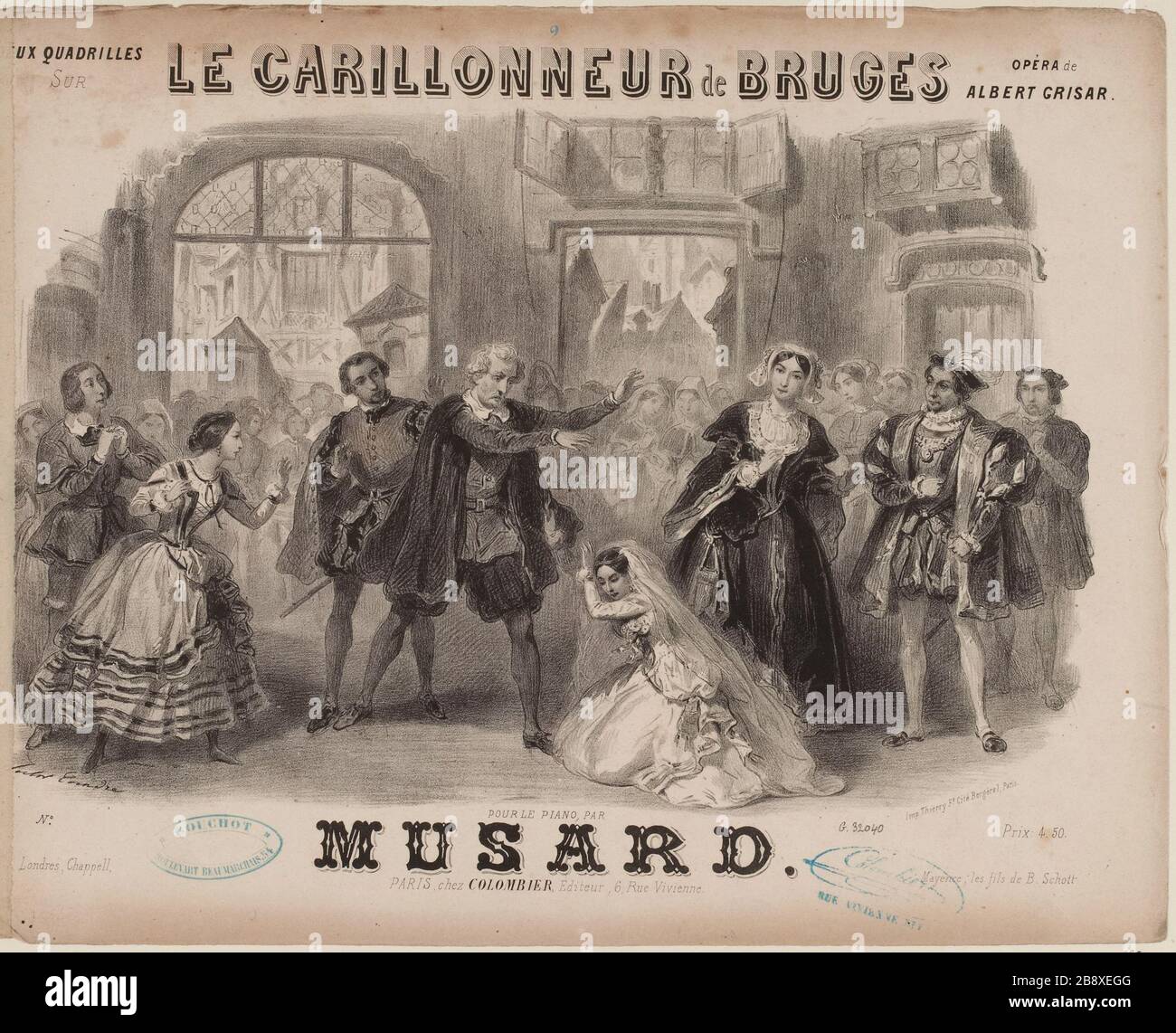 The Carillonneur Bruges / for piano, by / Musard [coverage] Stock Photo ...