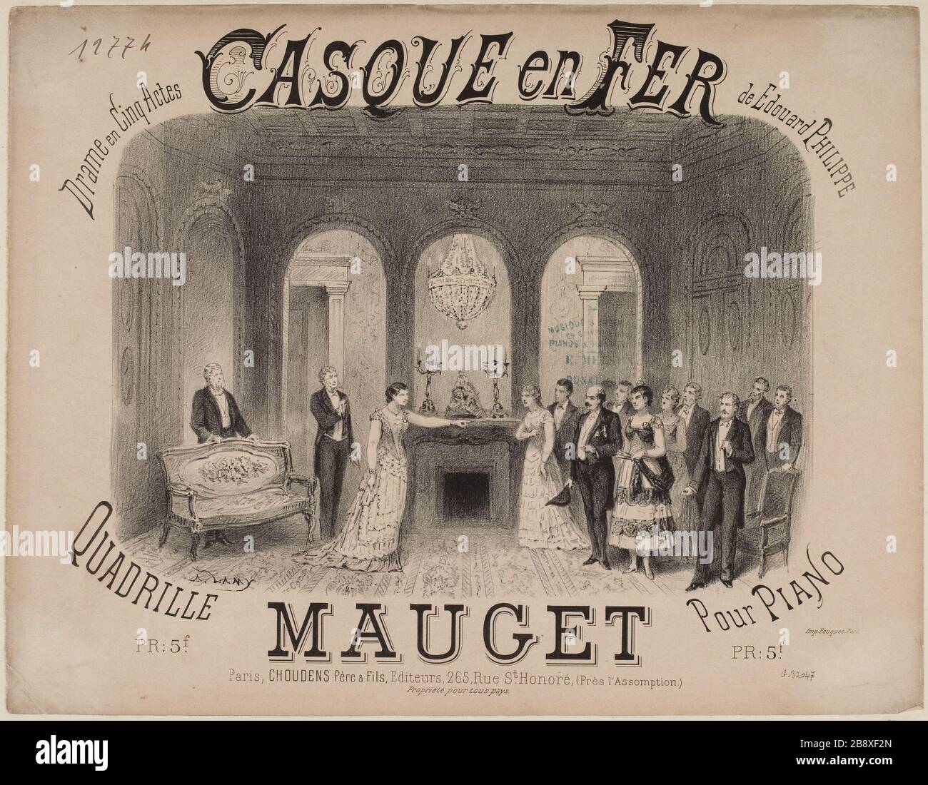 Helmet Iron / Quadrille / Piano / Mauget [coverage] Stock Photo - Alamy