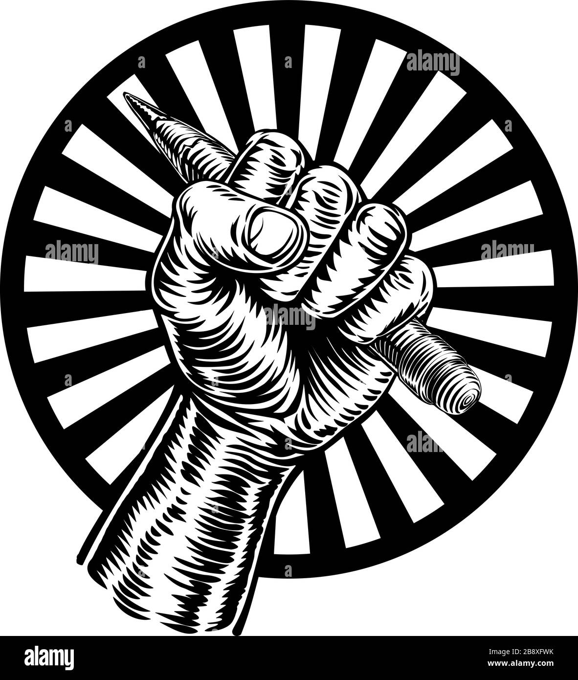 Line art drawing hand holding hi-res stock photography and images - Alamy