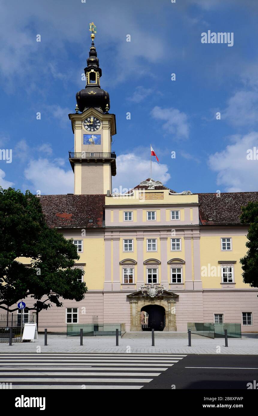 Austria, Landhaus building with accesible clock tower, Linz was the ...