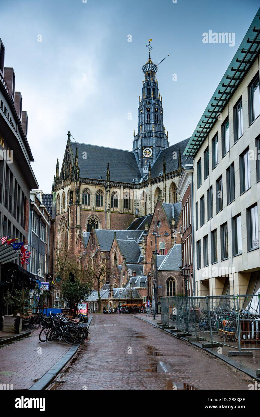 The great church (Grote Kerk) in the city of Haarlem has dominated the ...