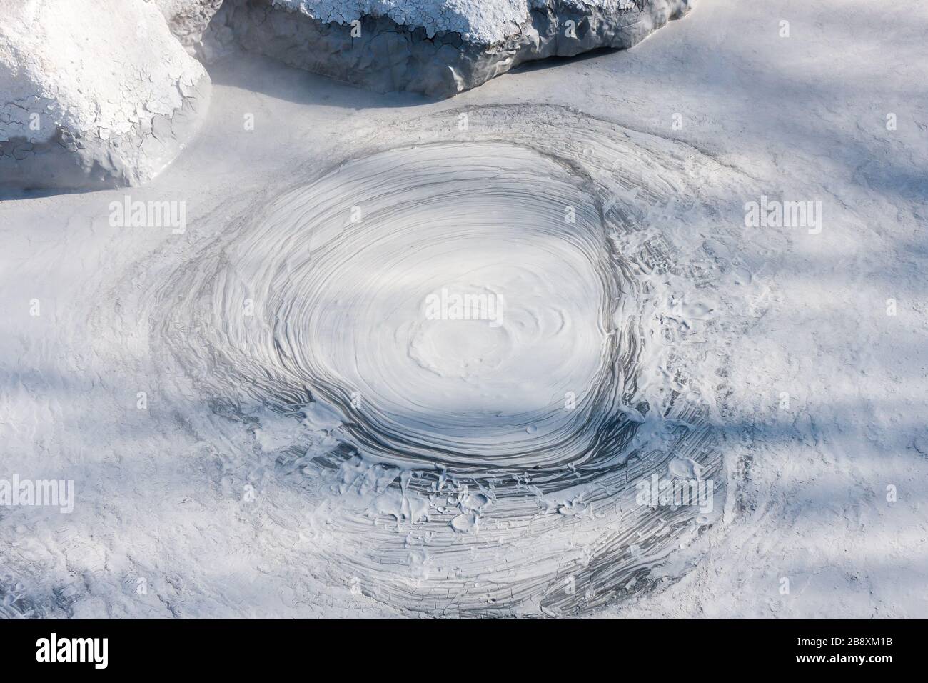 Fragment of hot spring (Jigoku), volcanic pool of boiling water in ...