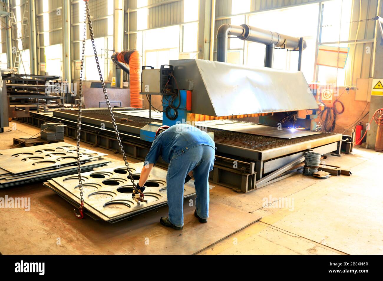 The workers work in the workshop of the factory Stock Photo - Alamy