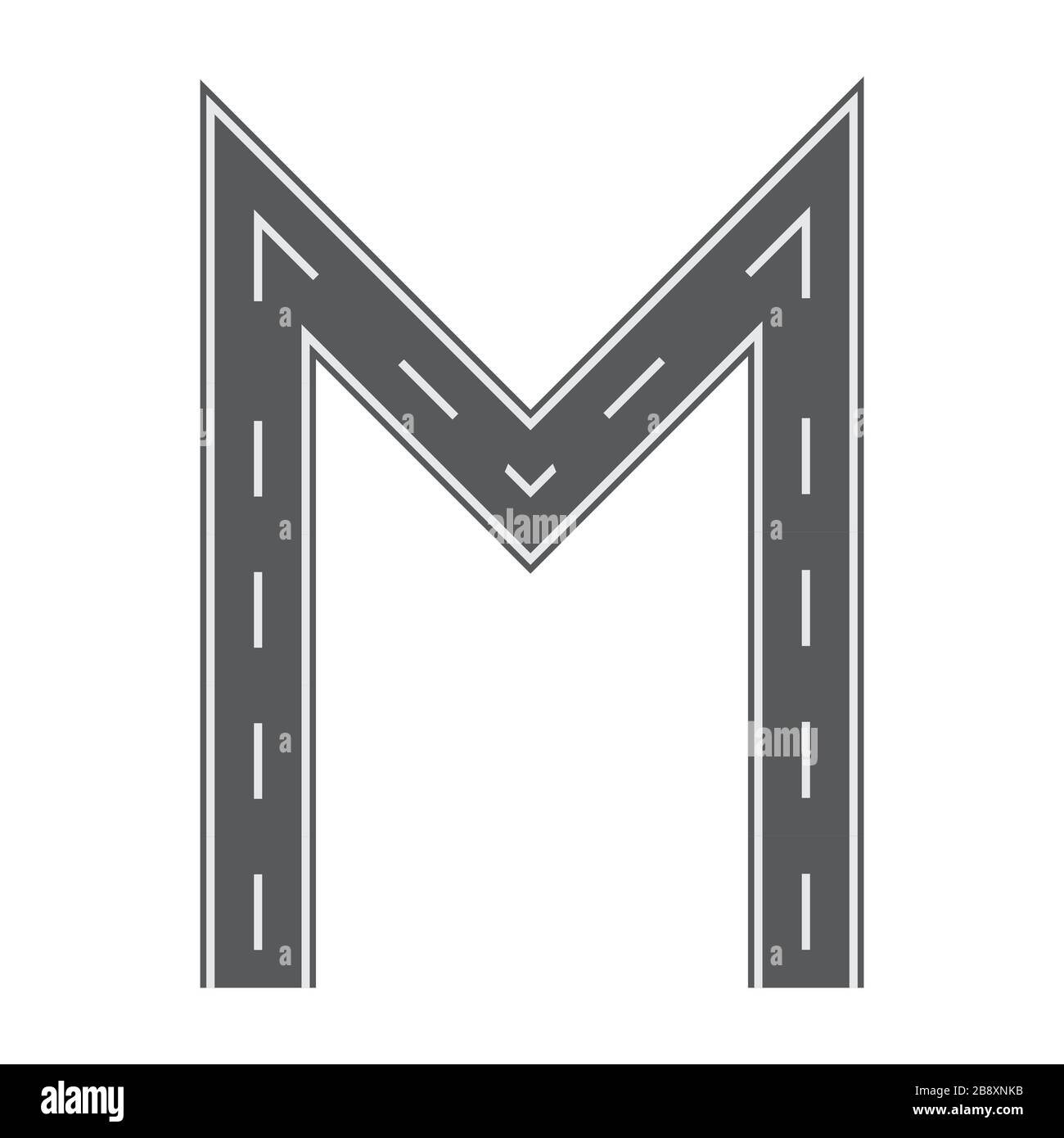 Stencil letter m Stock Vector Images - Alamy