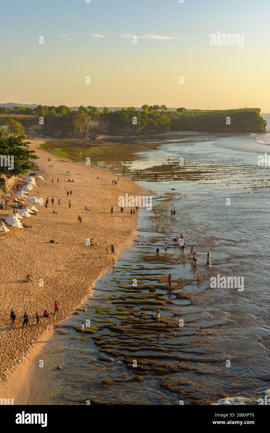 Magical sunset at Balangan beach, Bali in Indonesia Stock Photo - Alamy