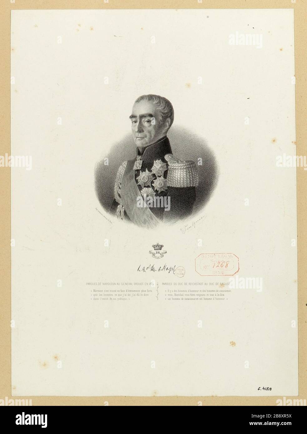 Words of Napoleon to General Drouot in 1815 / words of the Duke of ...
