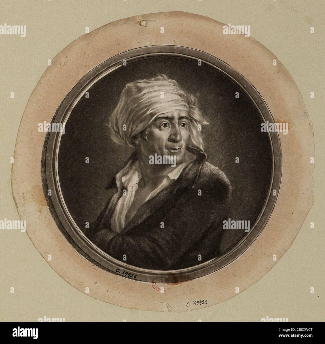 Portrait of Marat medallion Stock Photo - Alamy