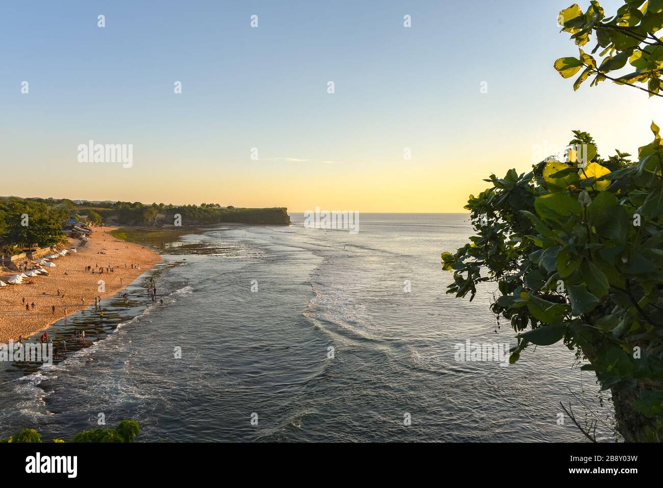 Magical sunset at Balangan beach, Bali in Indonesia Stock Photo - Alamy