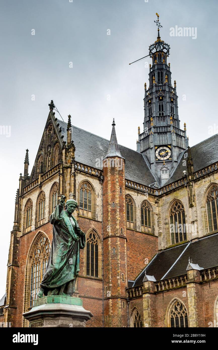 The great church (Grote Kerk) in the city of Haarlem has dominated the ...