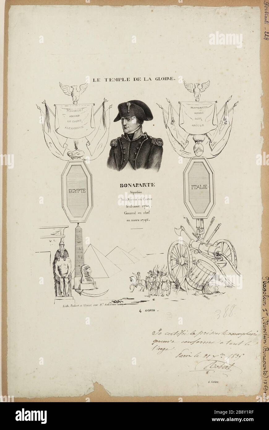 The Temple of Glory. / Bonaparte / Napoleon Stock Photo - Alamy